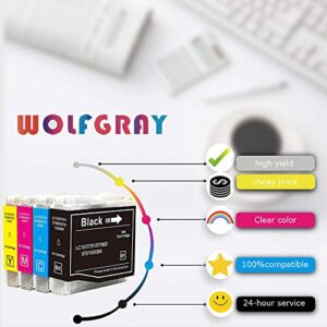 Wolfgray 15PK LC51 Compatible LC51BK LC51C LC51M LC51Y Ink Cartridge for Brother MFC 230C 240C 350C 3360C 440CN 465CN 5460CN 5860CN 665CW 685CW 845CW 885CW DCP 130C 330C 350C IntelliFax 1360 Printer