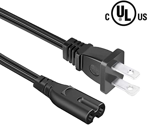 DIGITMON Replacement 3FT US 2Prong AC Power Cord Cable for Brother QL-720NW QL-800 QL-1050 QL-1060N Thermal Label Printer