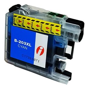 INK4WORK 4 Pack Replacement Ink Cartridge for Brother LC203 XL LC203XL (1 Black, 1 Cyan, 1 Magenta, 1 Yellow) for MFC-J460DW MFC-J480DW MFC-J485DW MFC-J680DW MFC-J880DW MFC-J885DW