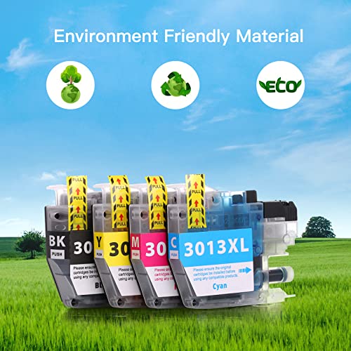 LC3013 8PCS High Yield Compatible Page Yield Up to 800 Pages for Brother LC3013 Ink Cartridges Compatible with MFC-J491DW MFC-J497DW MFC-J690DW MFC-J895DW Inkjet Printer(2Black,2Cyan,2Magenta,2Yellow)