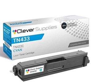 cs compatible toner cartridge replacement for brother tn433 tn431 tn-433 tn-431 tn433c/tn431c cyan for hl-l8260cdw hl-l8360cdw hl-l8360cdwt hl-l9310cdw hl-l9310cdwt hl-l9310cdwtt