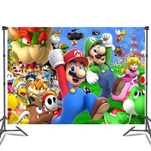 Video Game Backdrop, Video Game Theme Birthday Supplies Decoration, Vinyl Photography Backgrounds for Children Boys Party Supplies - 5x3ft