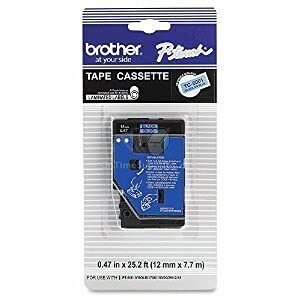 1/2″ (12mm) black on bluetc tape for brother pt-10, pt10 label maker