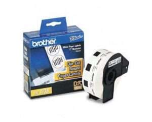 brother part# dk-1218 round paper labels (oem) 1,000 labels