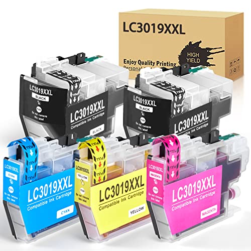 WOKOK Compatible Ink Cartridge Replacement for Brother LC30195PK (2 Black 1 Cyan 1 Magenta 1 Yellow, 5-Pack) Super High Yield, Work on Brother MFC-J6930DW MFC-J6530DW MFC-J5330DW MFC-J6730DW Printer