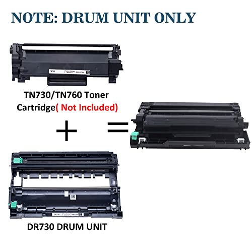 MIRHO Compatible Drum Unit Replacement for Brother DR730 DR-730 DR 730 to Use with HL-L2370DW HL-L2390DW MFC-L2750DW MFC-L2710DW DCP-L2550DW (Drum Unit, 1 Pack)