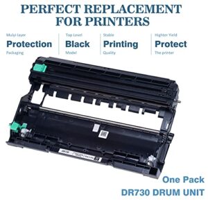 MIRHO Compatible Drum Unit Replacement for Brother DR730 DR-730 DR 730 to Use with HL-L2370DW HL-L2390DW MFC-L2750DW MFC-L2710DW DCP-L2550DW (Drum Unit, 1 Pack)