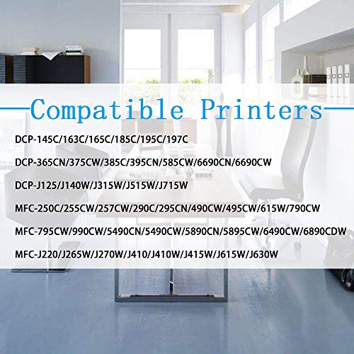 ColorPrint 8-Pack Compatible Ink Cartridge Replacement for Brother LC-65 LC65 Black LC 65 Used for MFC-J615W MFC-290C MFC-5490CN MFC-790CW MFC-J630W MFC-490CW MFC-5890CN MFC-5895CW Printer (2B2C2M2Y)