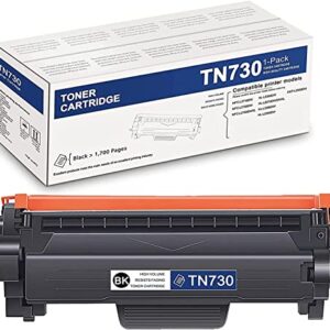 High Yield 1 Pack Black Compatible TN730 TN-730 Toner Cartridge Replacement for Brother DCP-L2550DW MFC-L2710DW L2750DWXL HL-L2350DW L2370DW L2370DWXL L2390DW Printer Toner Cartridge, Sold by ALUMUINK