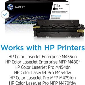 HP 414X Black High-yield Toner Cartridge | Works with HP Color LaserJet Enterprise M455dn, MFP M480f; HP Color LaserJet Pro M454 Series, HP Color LaserJet Pro MFP M479 Series | W2020X