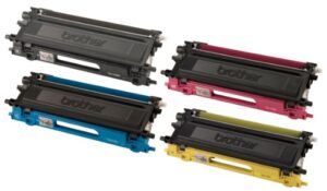 genuine brother tn115 black tn110 color (c/m/y) toner cartridge 4-pack