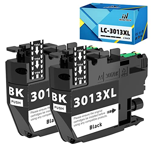 Intactech Compatible Ink Cartridges Replacement for Brother MFC-J491DW LC3013 XL LC3011 Ink Cartridges 2 Black BK High Yield Work with MFC-J491DW MFC-J497DW MFC-J690DW MFC-J895DW Inkjet Printer