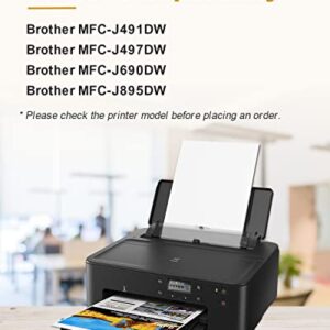 Intactech Compatible Ink Cartridges Replacement for Brother MFC-J491DW LC3013 XL LC3011 Ink Cartridges 2 Black BK High Yield Work with MFC-J491DW MFC-J497DW MFC-J690DW MFC-J895DW Inkjet Printer