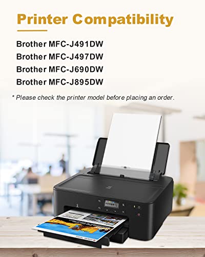 Intactech Compatible Ink Cartridges Replacement for Brother MFC-J491DW LC3013 XL LC3011 Ink Cartridges 2 Black BK High Yield Work with MFC-J491DW MFC-J497DW MFC-J690DW MFC-J895DW Inkjet Printer