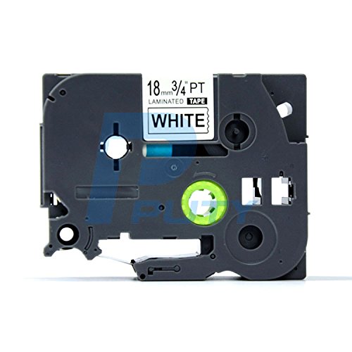 IDIK 1PK Black on White Extra Strength Laminated Label Tape Compatible for Brother P-Touch TZe-S241 TZ S241 Tze S241(18mm x 8m)