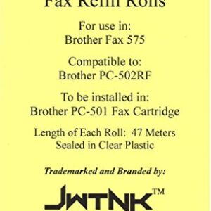 2-pack of PC-502RF Fax Film Ribbon Refill Rolls Compatible with Brother Fax 575