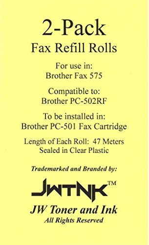 2-pack of PC-502RF Fax Film Ribbon Refill Rolls Compatible with Brother Fax 575