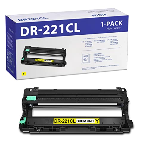 HIYOTA DR221CL DR 221CL Yellow Drum Unit Compatible Replacement for Brother DR-221CL HL-3140CW 3150CDN 3170CDW 3180CDW MFC-9130CW DCP-9015CDW Series Printer (DR221CL 1PK) - Toner Not Include