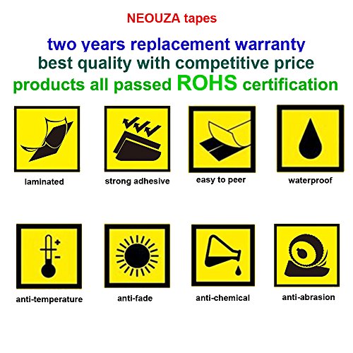 NEOUZA 5PK Compatible for Brother P-Touch Laminated Tze Tz Label Tape Cartridge 9mm x 8m (TZe-324 Glod on Black)