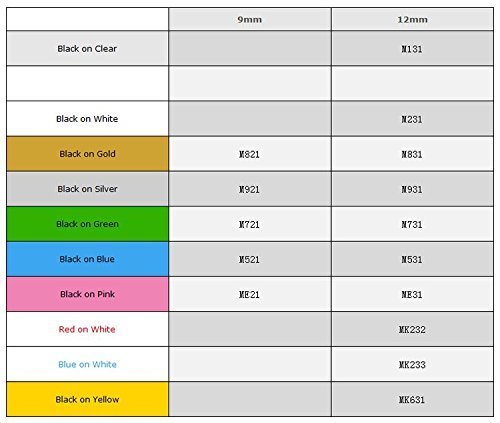 Colour-Store 2 PK Compatible Brother P-Touch M231 MK231 M-k231 Label Tape (0.47")12mm Wide X26.2ft Length ~1/2-Inch