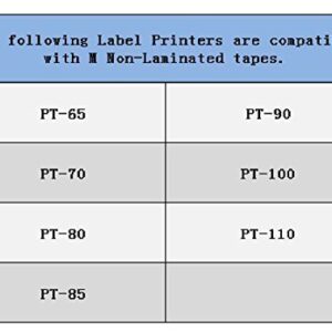 Colour-Store 2 PK Compatible Brother P-Touch M231 MK231 M-k231 Label Tape (0.47")12mm Wide X26.2ft Length ~1/2-Inch