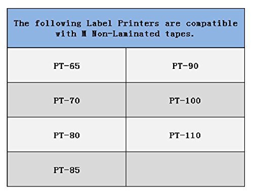 Colour-Store 2 PK Compatible Brother P-Touch M231 MK231 M-k231 Label Tape (0.47")12mm Wide X26.2ft Length ~1/2-Inch