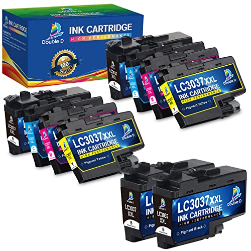 DOUBLE D LC3037 Ink Cartridges Compatible Replacement for Brother LC3037 LC3037XXL LC3039, High Yield use with MFC-J6945DW MFC-J5845DW XL MFC-J5945DW MFC-J6545DW XL 4BK+2C+2M+2Y(10 Pack)