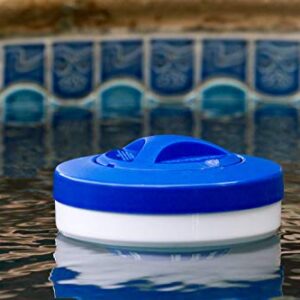 Poolmaster 32155 Floating Swimming Pool Chlorine and Bromine Dispenser, Large, Blue