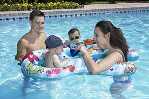 poolmaster mommy & us swimming pool baby rider, 2 child, multicolor