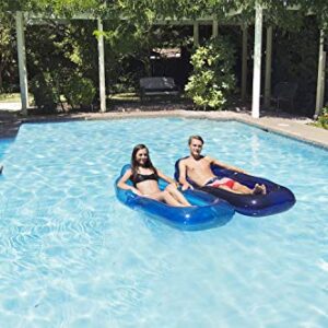 Poolmaster Riviera Wet/Dry Swimming Pool Float Sun Lounge , Blue