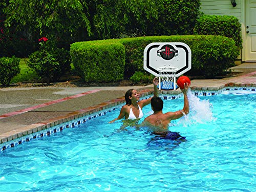 Poolmaster 72941 Houston Rockets NBA Pro Rebounder-Style Poolside Basketball Game , White