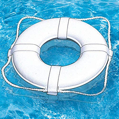 Poolmaster 55551 Coast Guard Approved Life Ring Buoy, 30-Inch Diameter, White