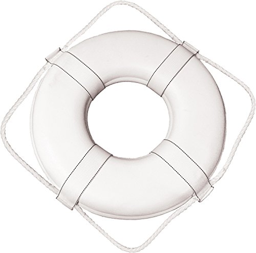 Poolmaster 55551 Coast Guard Approved Life Ring Buoy, 30-Inch Diameter, White