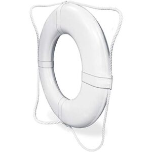 Poolmaster 55551 Coast Guard Approved Life Ring Buoy, 30-Inch Diameter, White