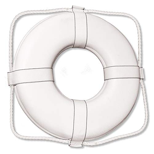 Poolmaster 55551 Coast Guard Approved Life Ring Buoy, 30-Inch Diameter, White