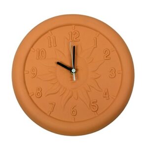 poolmaster 52550 indoor or outdoor 12-inch terra cotta clock