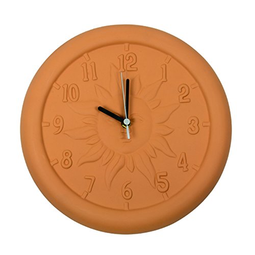 Poolmaster 52550 Indoor or Outdoor 12-Inch Terra Cotta Clock