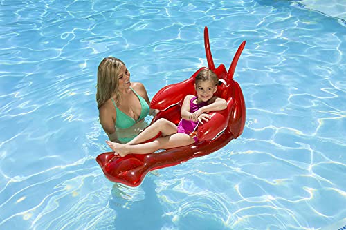 Poolmaster Lobster Lounge Ride-On , Red