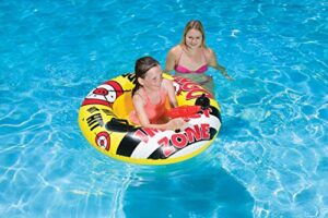 poolmaster bump n squirt swimming pool tube with action squirter, yellow