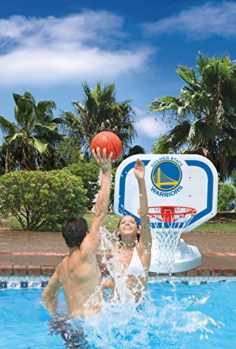 Poolmaster 72909 Golden State Warriors NBA USA Competition-Style Poolside Basketball Game