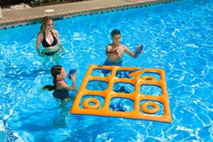 poolmaster tic tac toe game orange/blue (reversible)