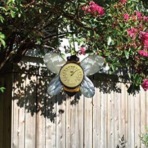 Poolmaster 54579 Bumble Bee Wall Décor and Thermometer for Home or Garden, Yellow