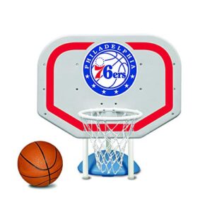 poolmaster philadelphia 76ers nba pro rebounder-style poolside basketball game