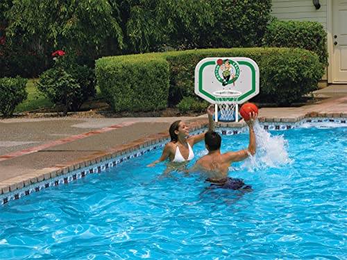 Poolmaster 72933 Boston Celtics NBA Pro Rebounder-Style Poolside Basketball Game, white, one size