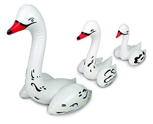 Poolmaster 81411 Floating Swimming Pool Backyard Décor, 3 Pack, Swan Family