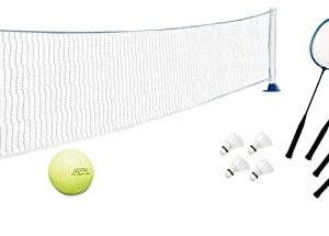 Poolmaster 72776 Above-Ground Mounted Poolside Volleyball / Badminton Game with Perma-Top Mounts , White