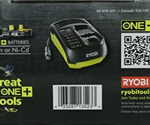 Ryobi P131 One+ Portable Dual Chemistry Lithium Ion or NiCad Vehicle Charger