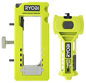 ryobi a99ht3 door hinge installation kit/mortiser template bundled with ryobi a99lm2 door latch installation kit for accurate chiseling and scoring (1)