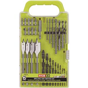 ryobi a983102 31-piece black oxide drilling and driving bit kit for wood, metal, plastic, and masonry