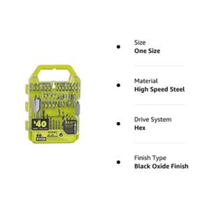 Ryobi A98401 Drill and Impact Drive Set 40 pc